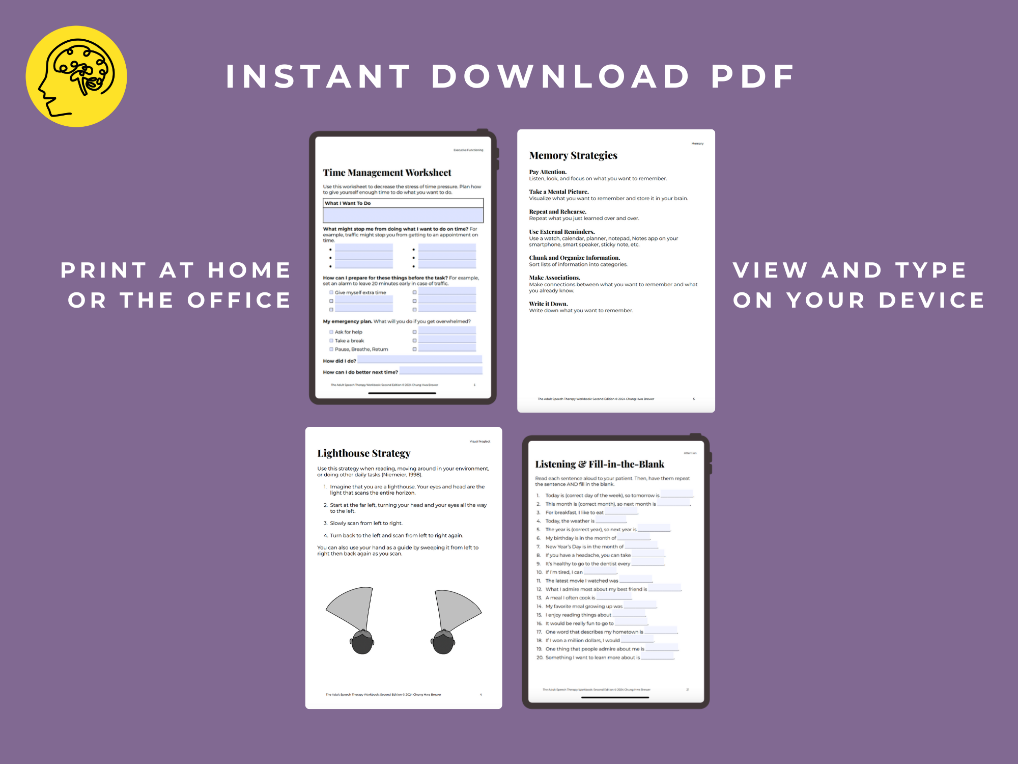 Functional Cognitive Communication Activities For Speech Therapy ...